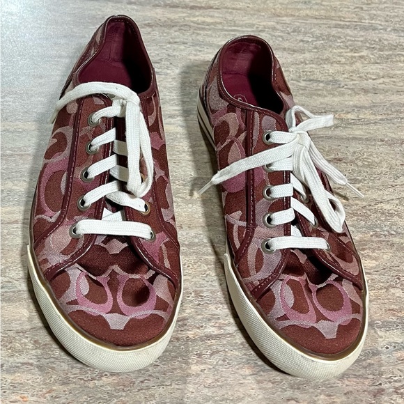 Coach | Shoes | Coach Dee Burgundy Sneakers | Poshmark